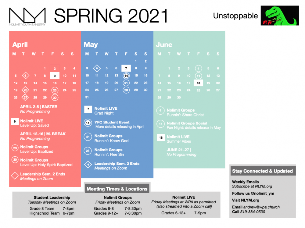 Spring 2021 Calendar – Waterloo Pentecostal Assembly – Church